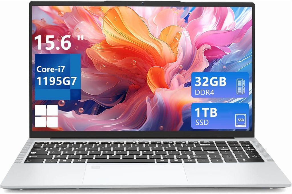 15.6 Inch Gaming Laptop, Core I7-1195G7, 32GB RAM 1TB SSD Computer, Ir ...